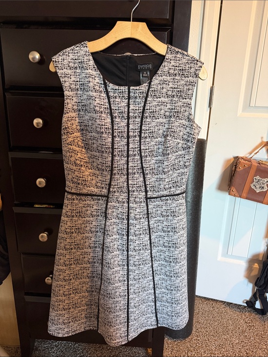 Enfocus Studio | Dresses | Enfocus Studio Black And White Tweed ...